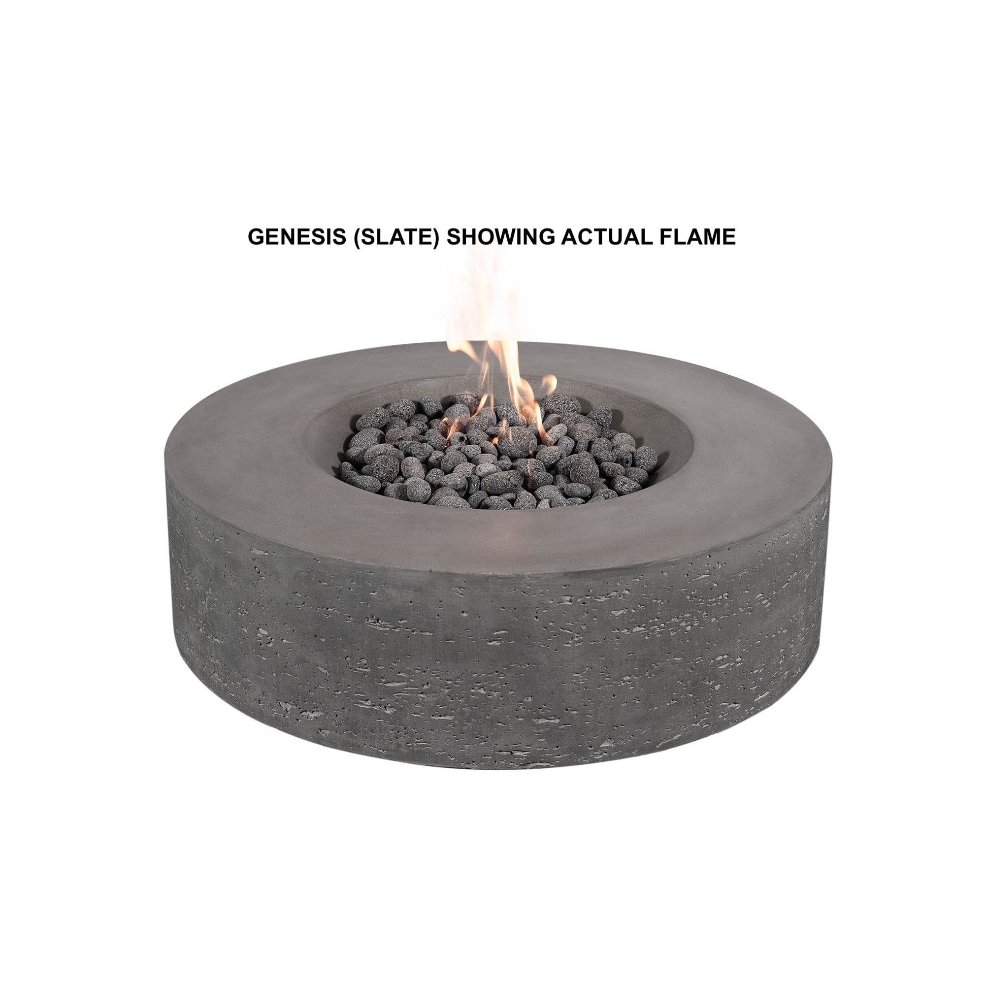 PyroMania Genesis 41" Round Charcoal Outdoor Natural Gas Fire Pit Tabl ...