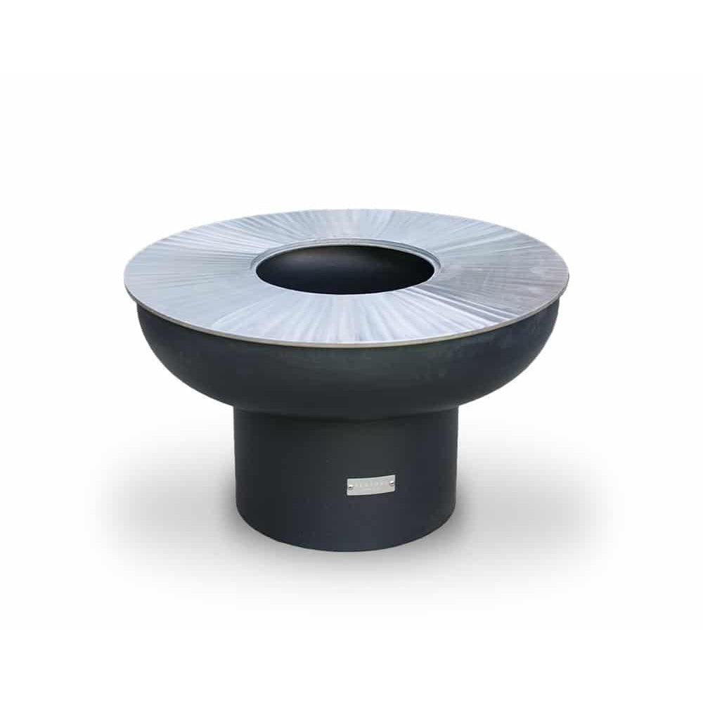 Seasons 36" Natural Rust Patina Fire Pit Grill With Fire Cook Top – US ...