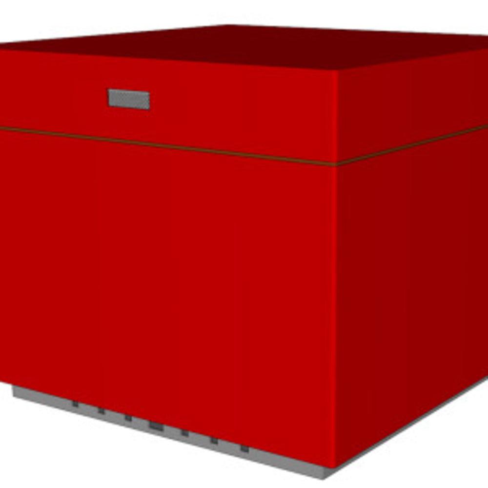Spark Fireplaces 34" Red Finish Outdoor Natural Gas Fire Cube – US ...