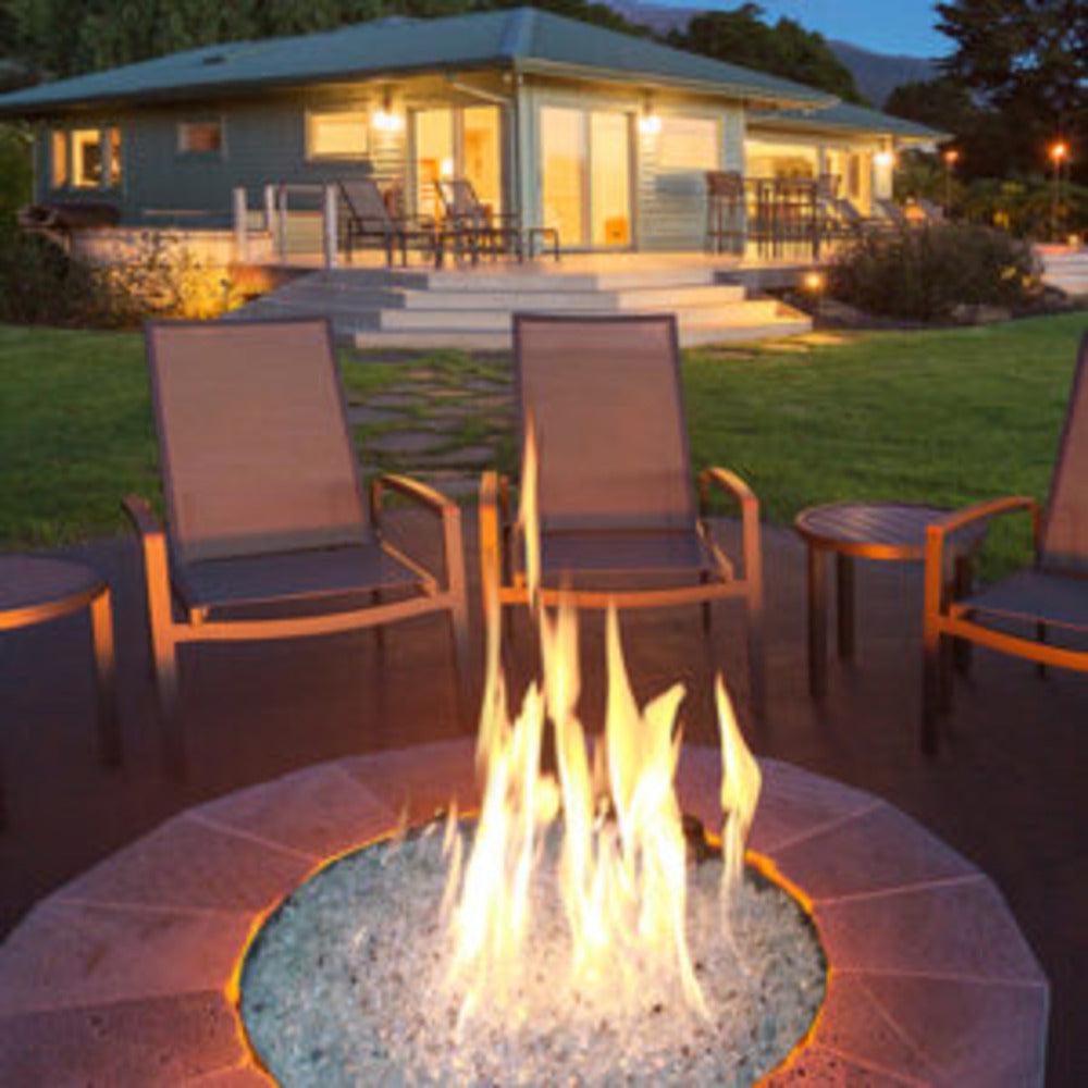 Spark Fireplaces 38" Stainless Steel Outdoor Propane Gas Camp Fire wit ...