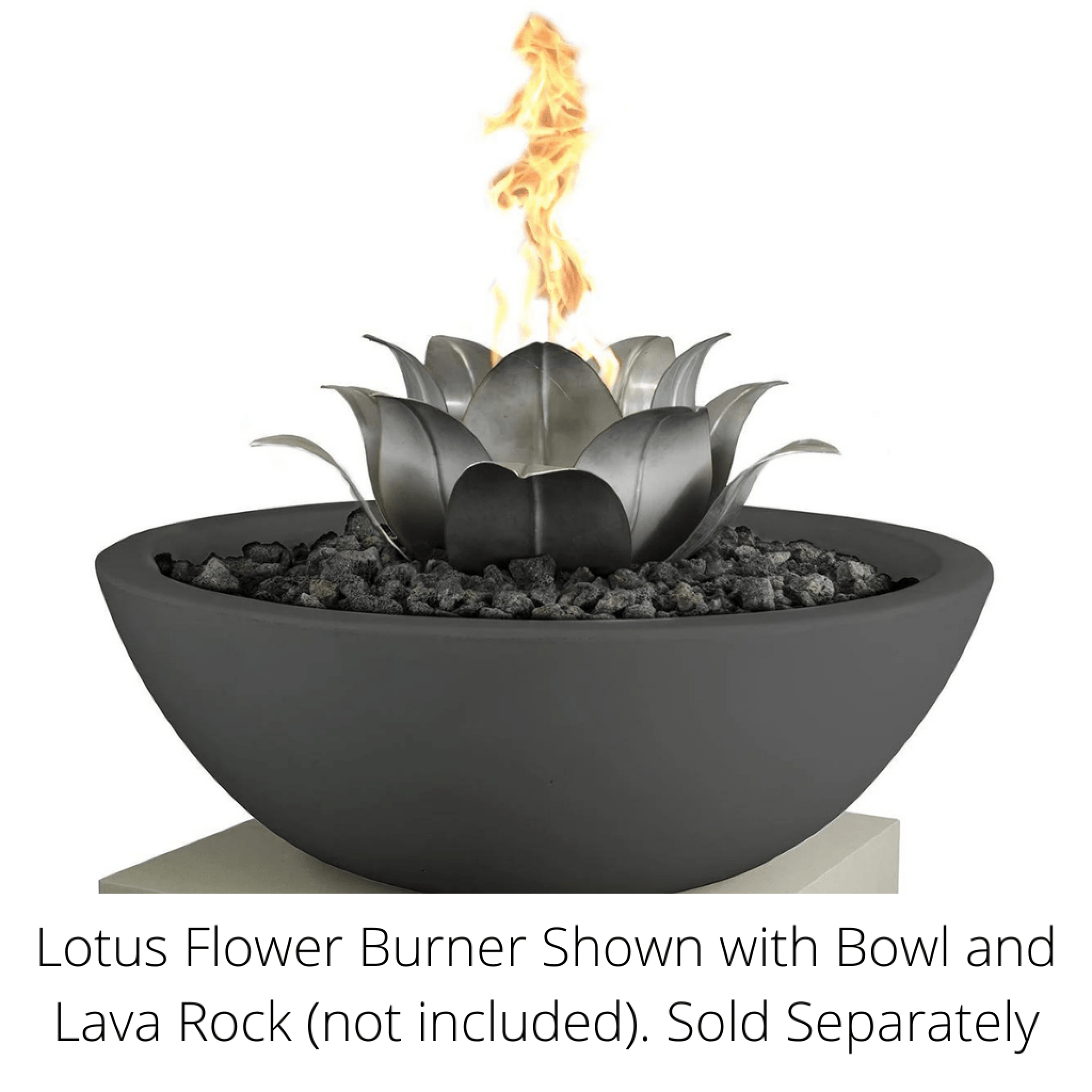 The Outdoor Plus 18" Stainless Steel Gas Lotus Flower Ornamental Burne ...