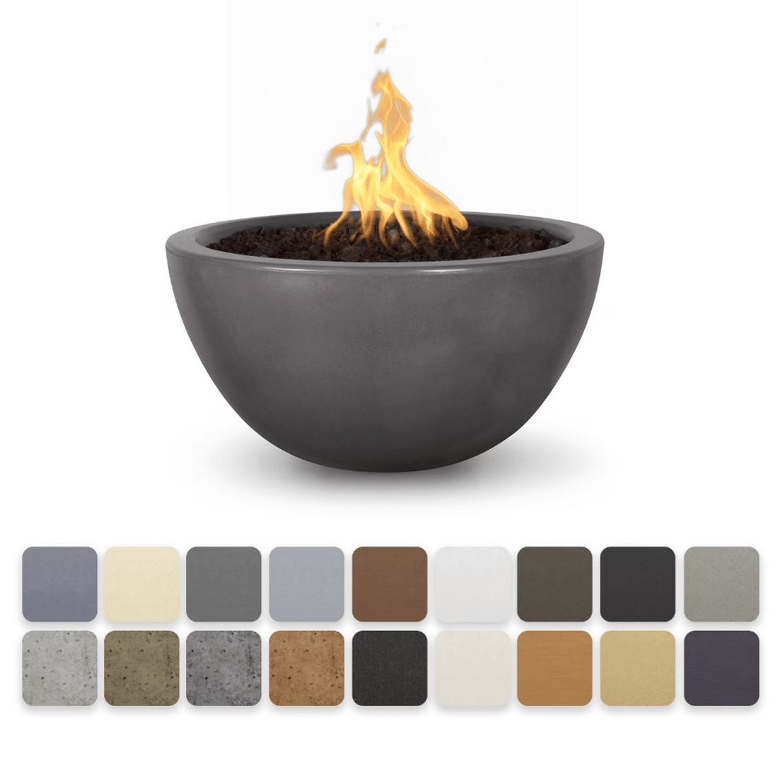 The Outdoor Plus 30" Luna GFRC Concrete Round Fire Bowl – US Fireplace ...