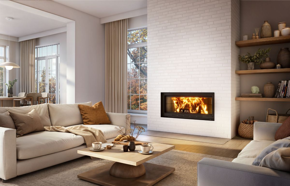 Valcourt Saint-Laurent Decorative Linear Wood Fireplace With Contempor ...