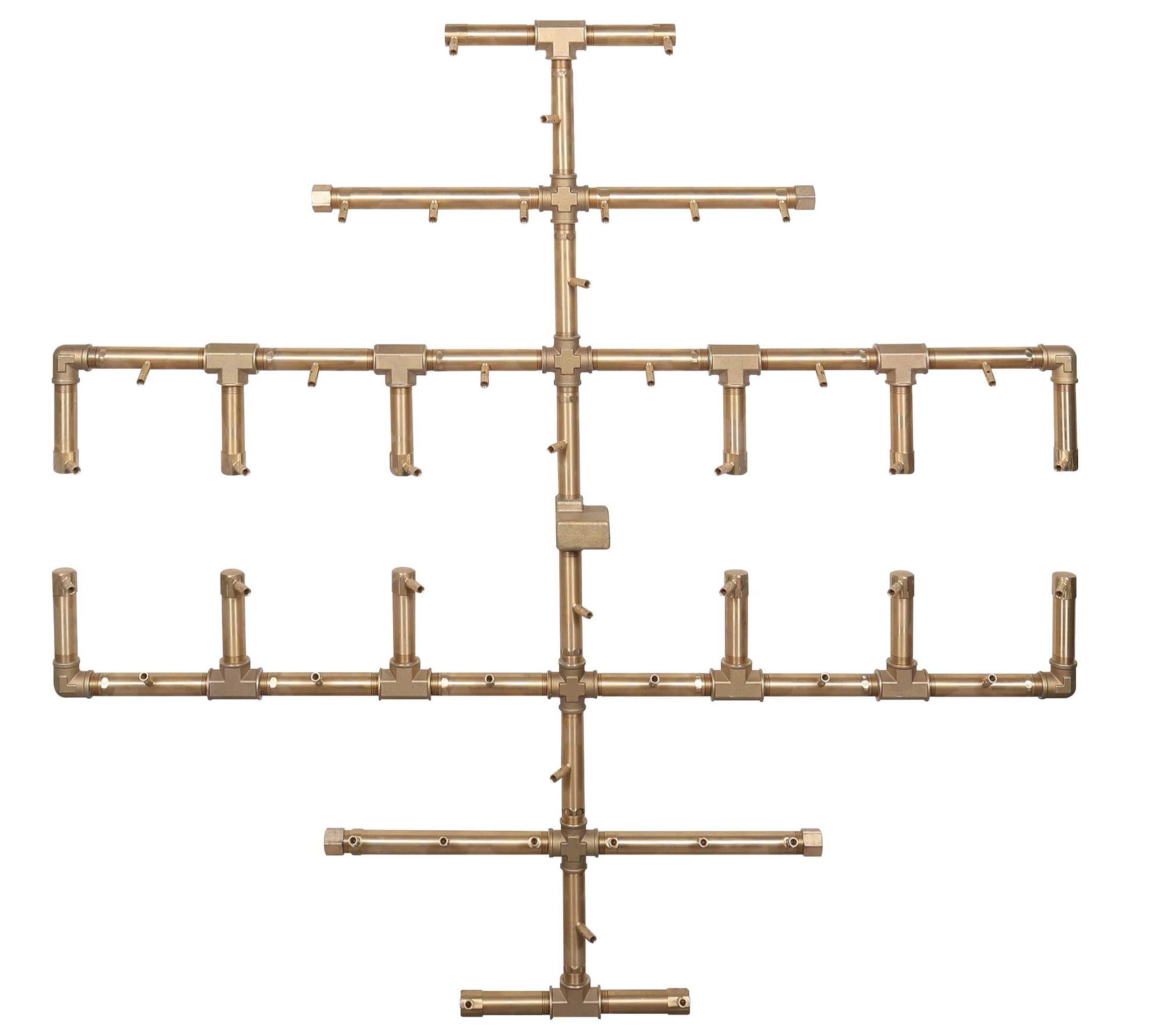 Warming Trends Original CFB450 450K BTU Liquid Propane Crossfire Brass ...